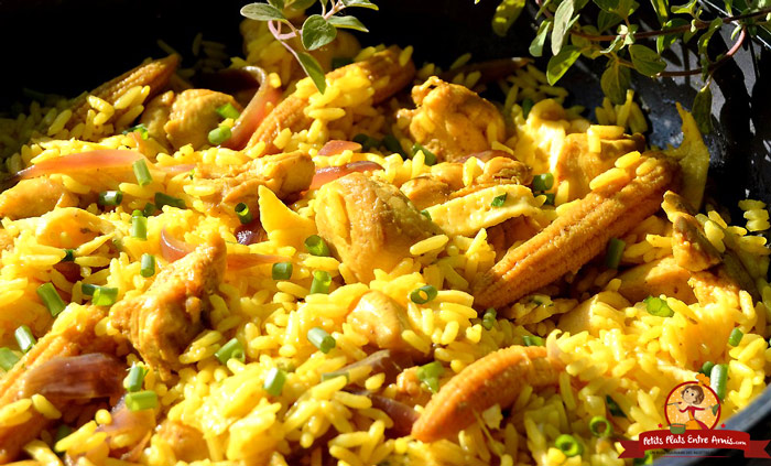 Recette de riz safrané au poulet | Petits Plats Entre Amis