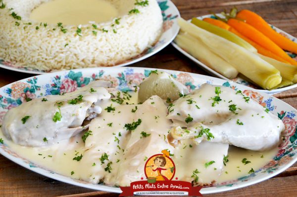 Poule au riz sauce suprême | Petits Plats Entre Amis