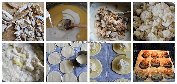 Feuilletés au chou-fleur cantal et poulet | Petits Plats Entre Amis